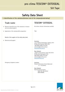 20200106 Safety Data Sheet TESCON EXTOSEAL_AUS-NZ - LAROS
